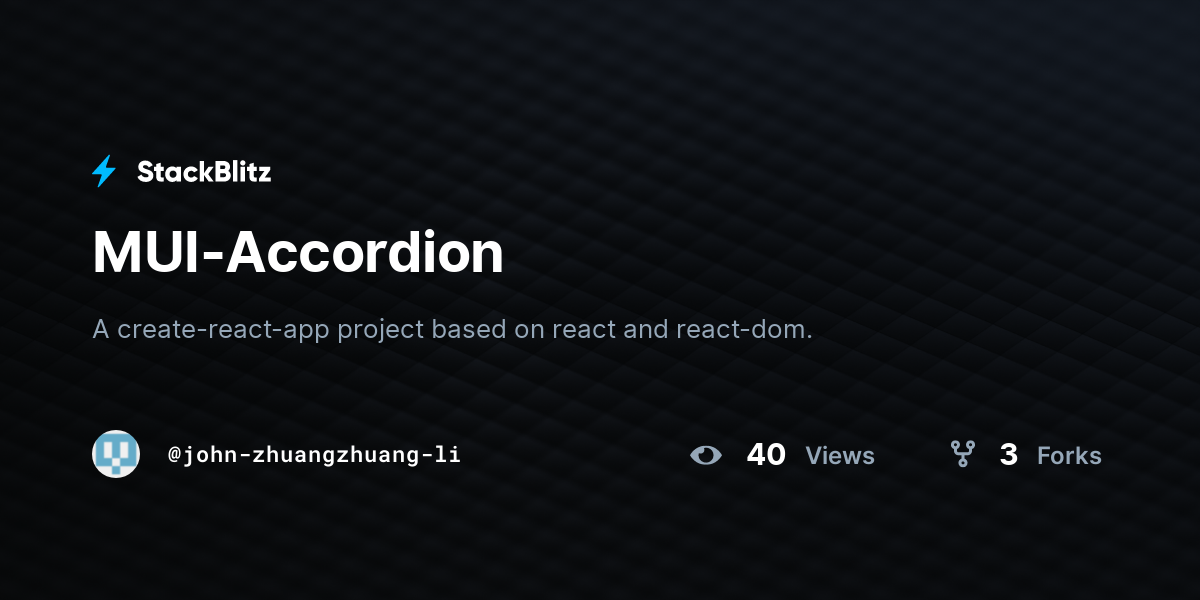 MUI-Accordion - StackBlitz