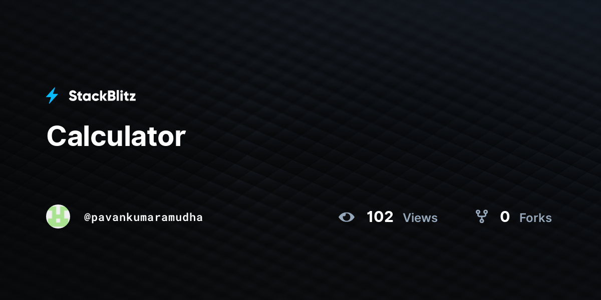 Calculator - StackBlitz
