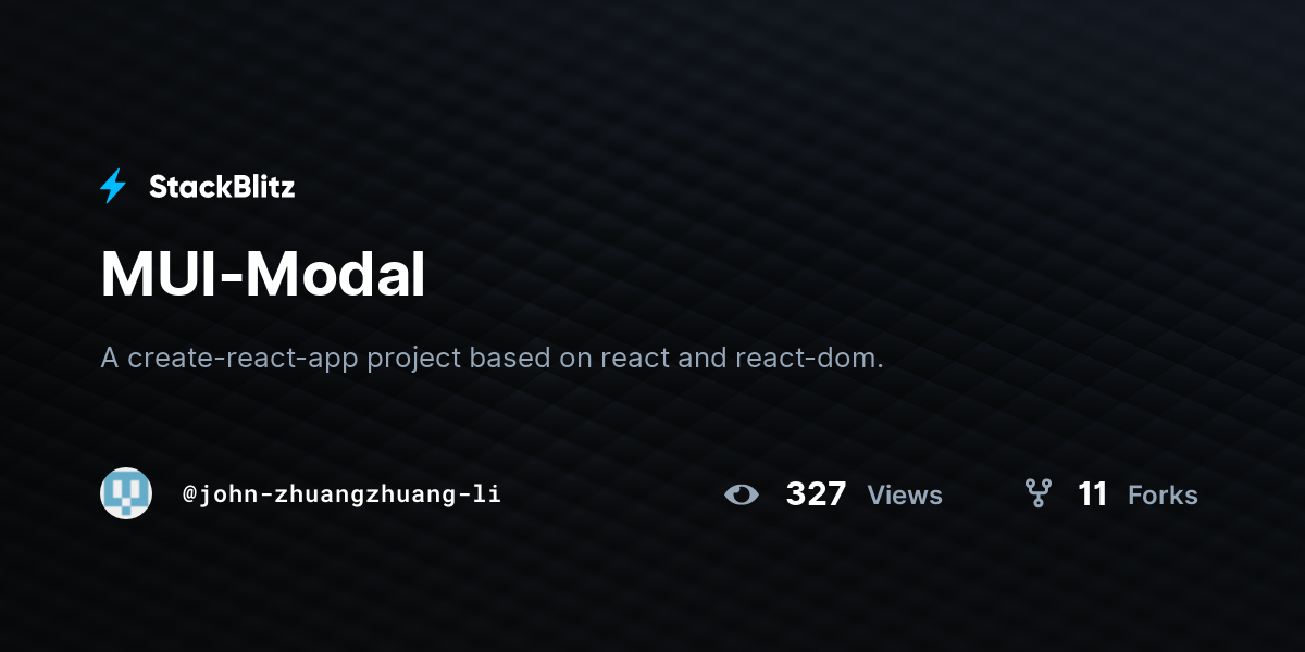 MUI-Modal - StackBlitz