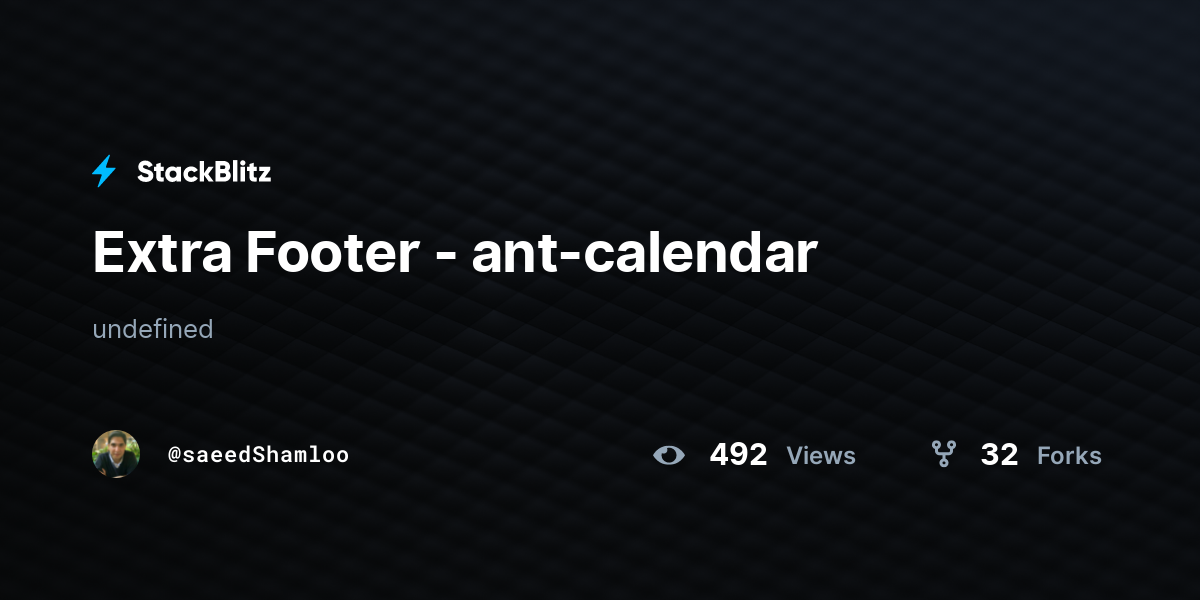 Extra Footer - ant-calendar - StackBlitz