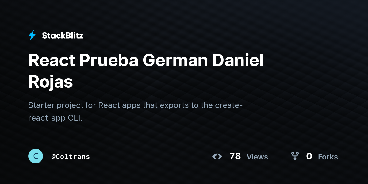 React Prueba German Daniel Rojas - StackBlitz