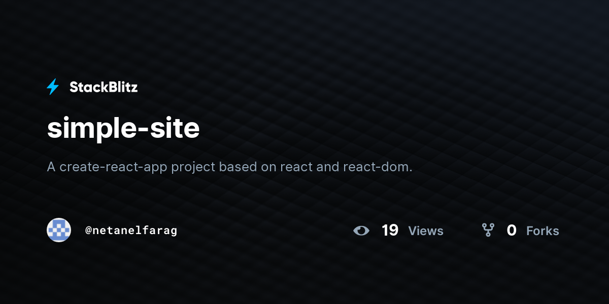 simple-site - StackBlitz