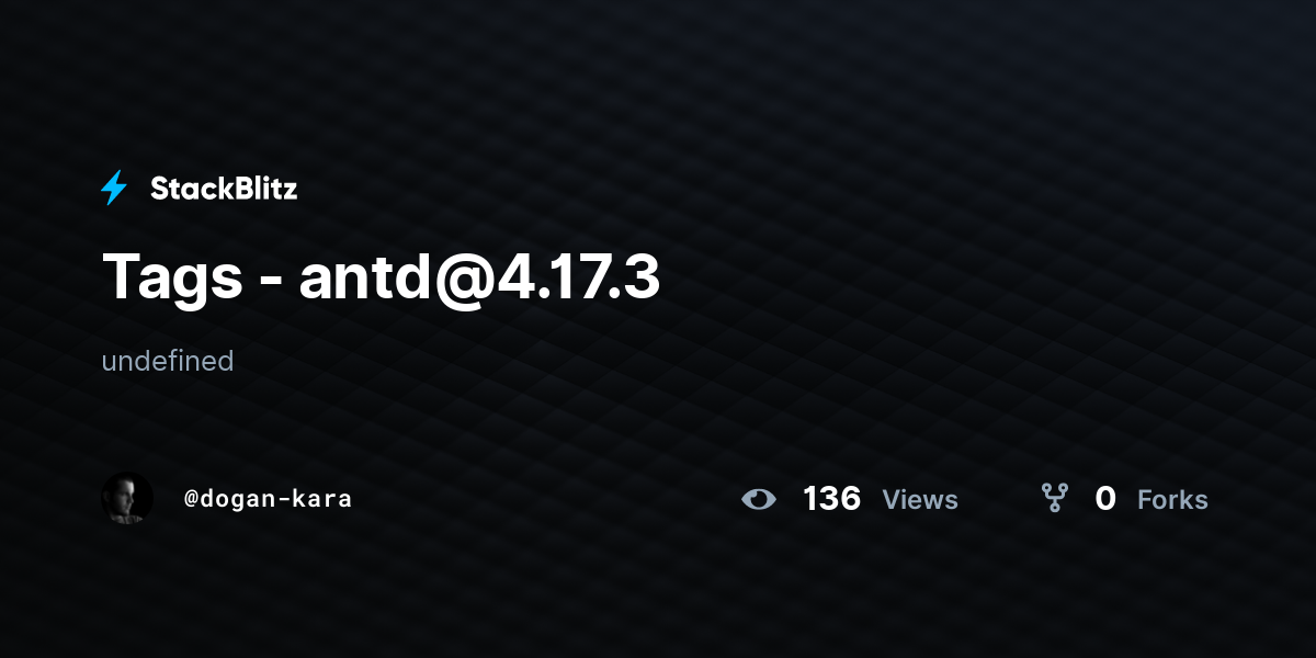 Tags - antd@4.17.3 - StackBlitz