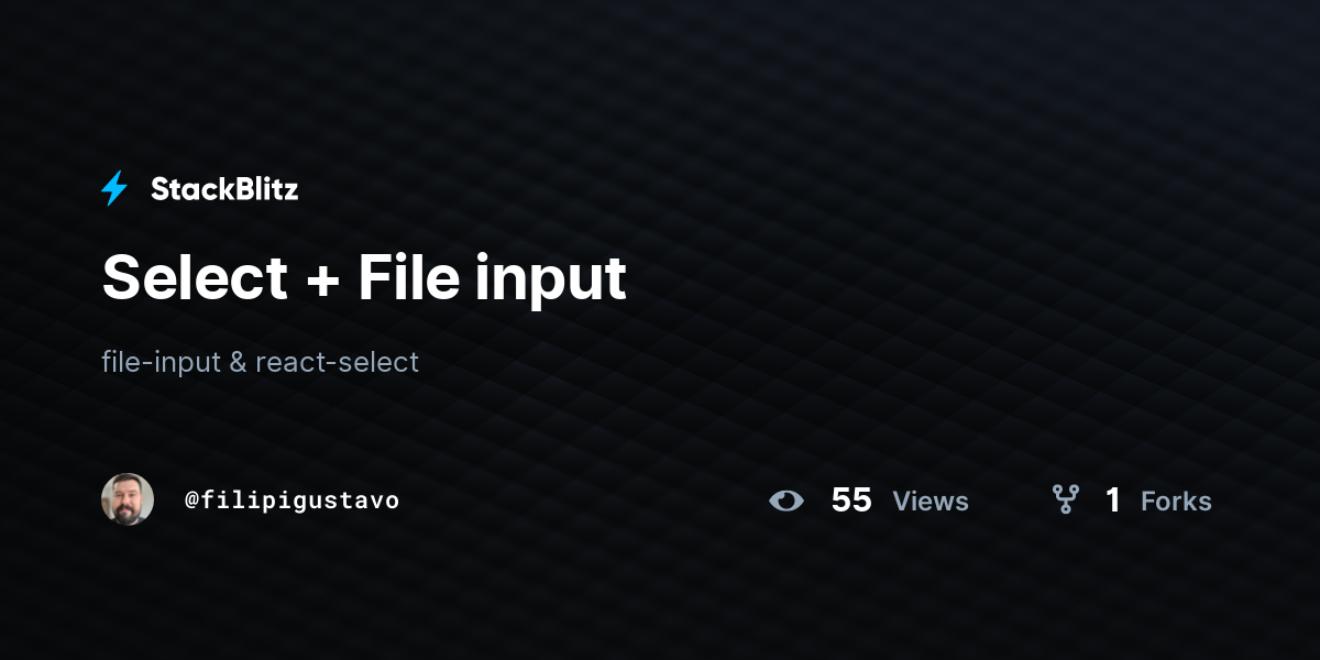 Select File Input Stackblitz
