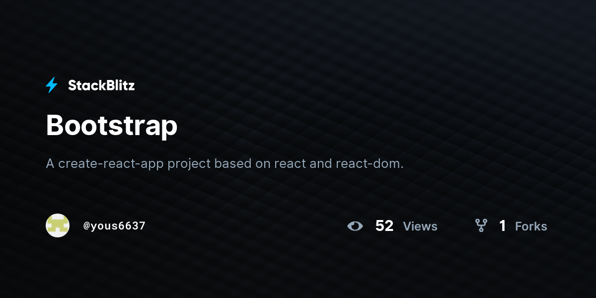 Bootstrap - StackBlitz