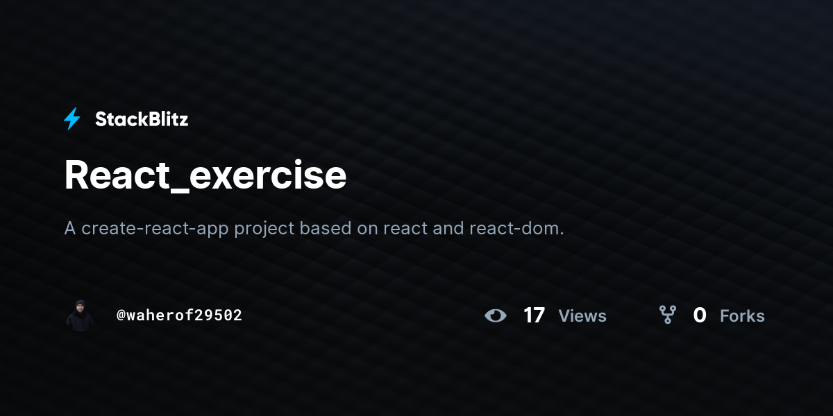 React_exercise - StackBlitz