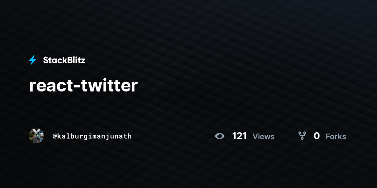 react-twitter - StackBlitz