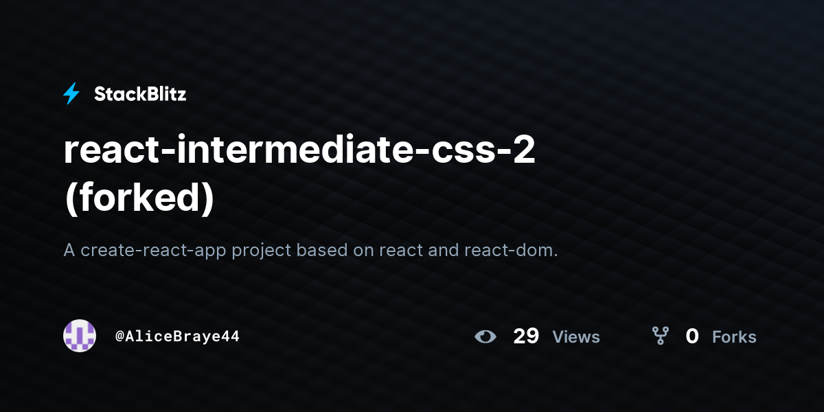 react-intermediate-css-2 (forked) - StackBlitz