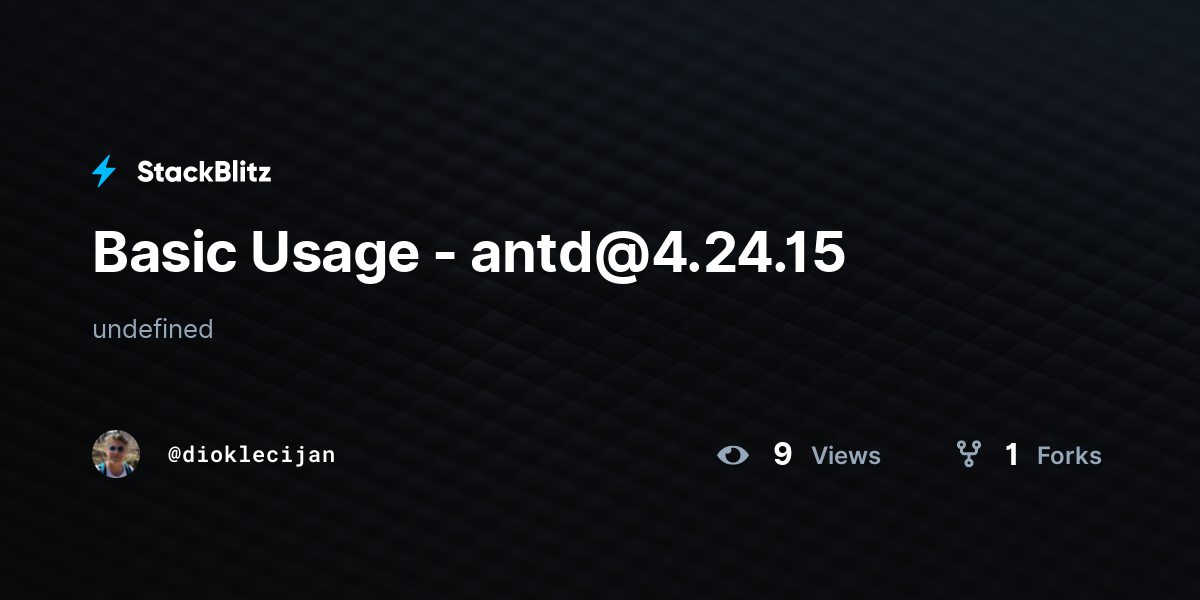 Basic Usage - antd@4.24.15 - StackBlitz