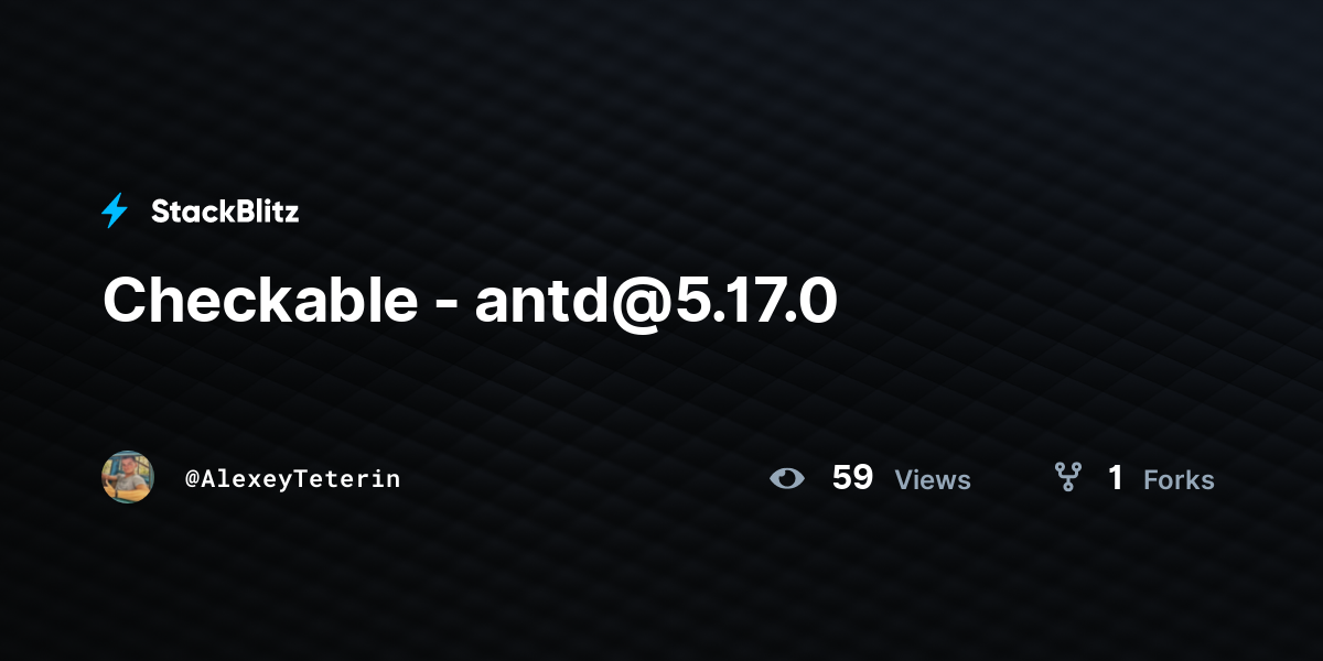 Checkable - antd@5.17.0 - StackBlitz