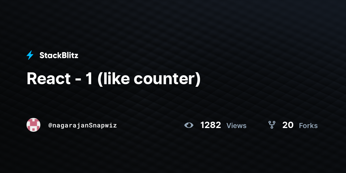 React - 1 (like counter) - StackBlitz