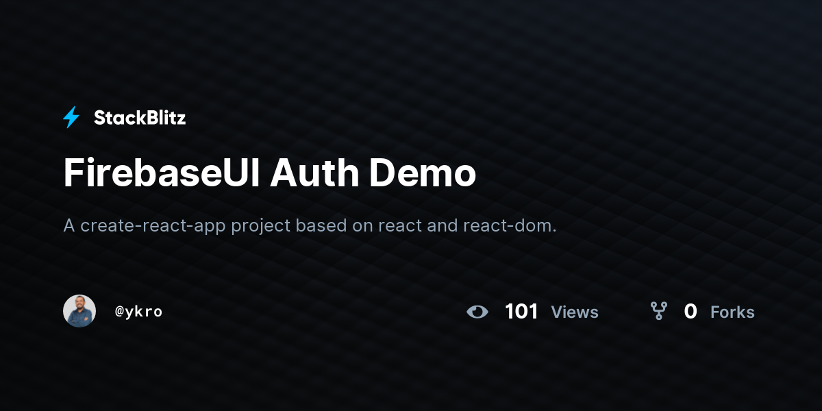 FirebaseUI Auth Demo - StackBlitz