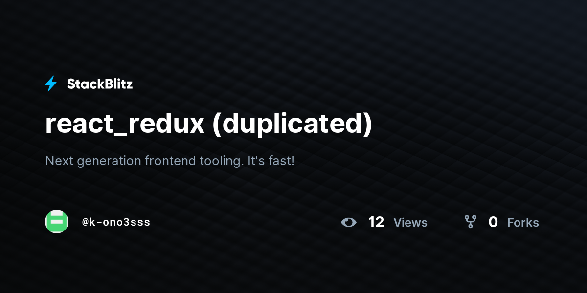 react_redux (duplicated) - StackBlitz