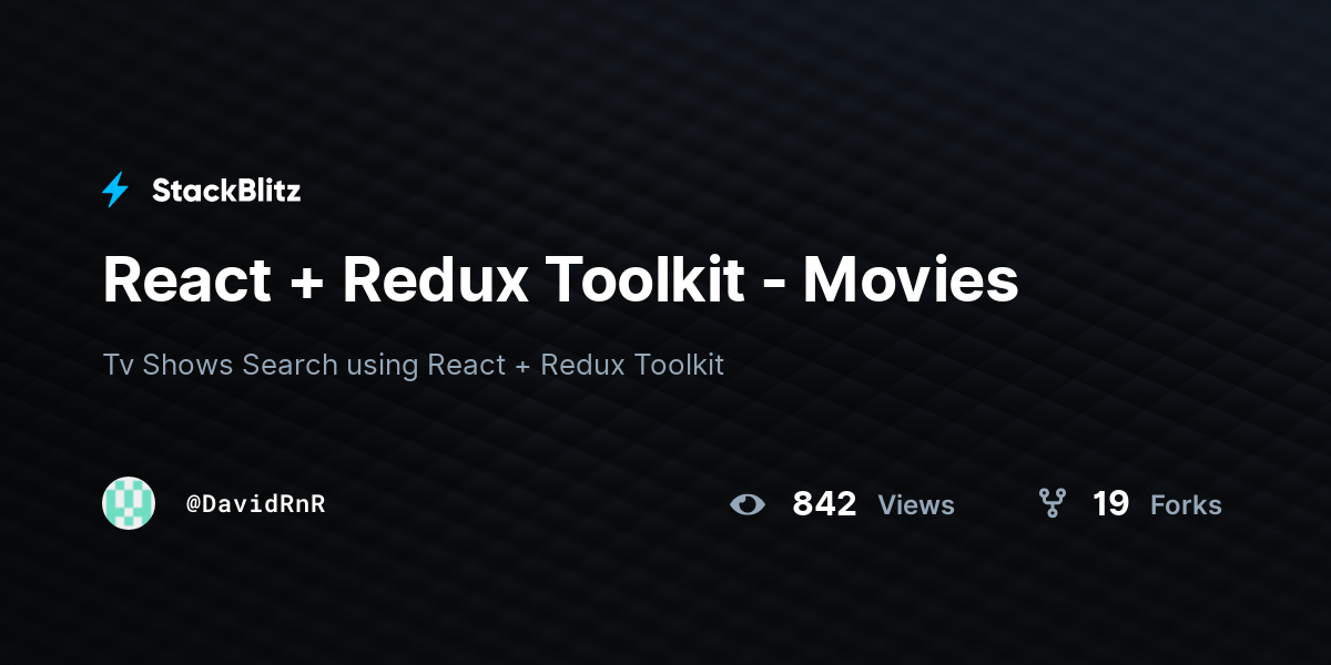 React + Redux Toolkit - Movies - StackBlitz