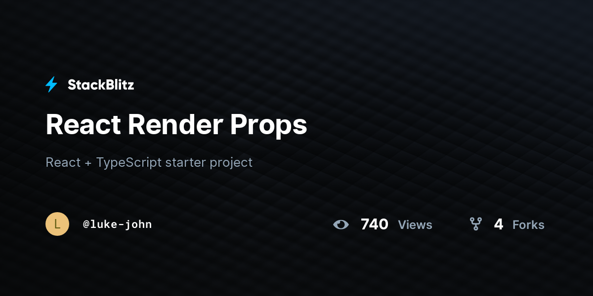 React Render Props - StackBlitz