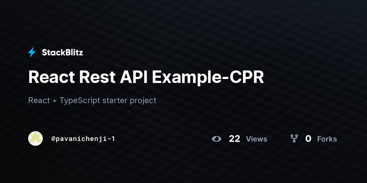 React Rest API Example-CPR - StackBlitz