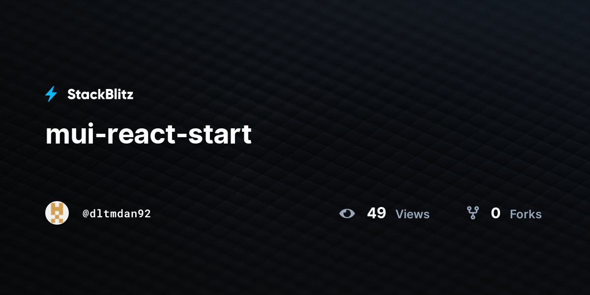 mui-react-start - StackBlitz