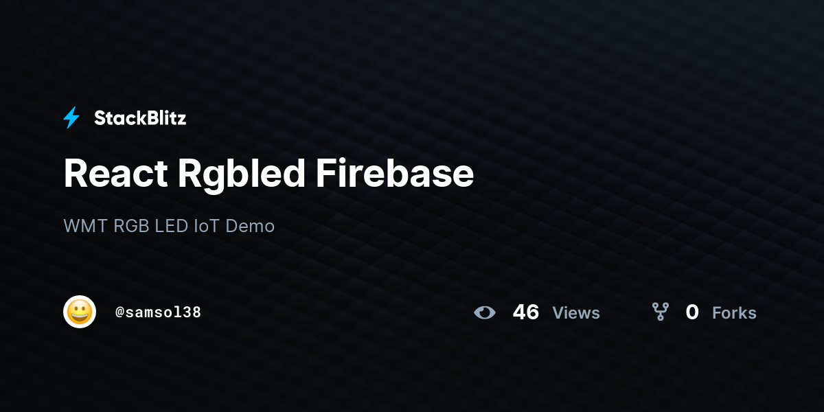 React Rgbled Firebase - StackBlitz