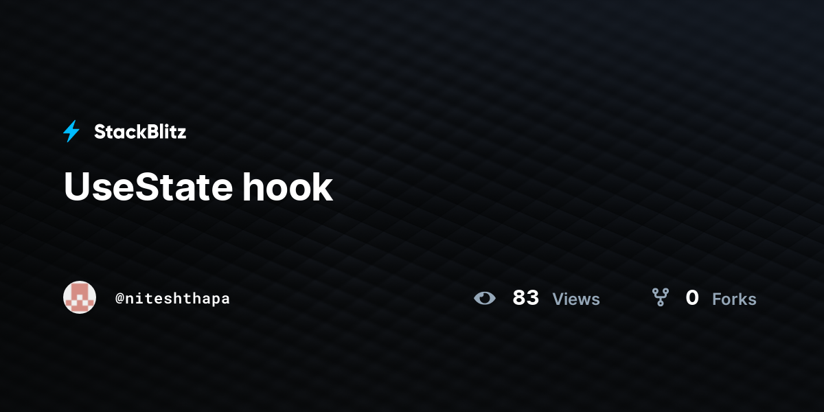 UseState hook - StackBlitz