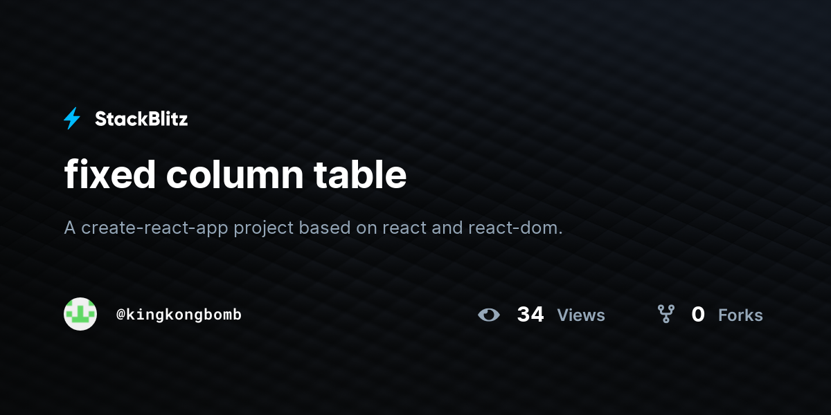 fixed column table - StackBlitz fixed column table - StackBlitz