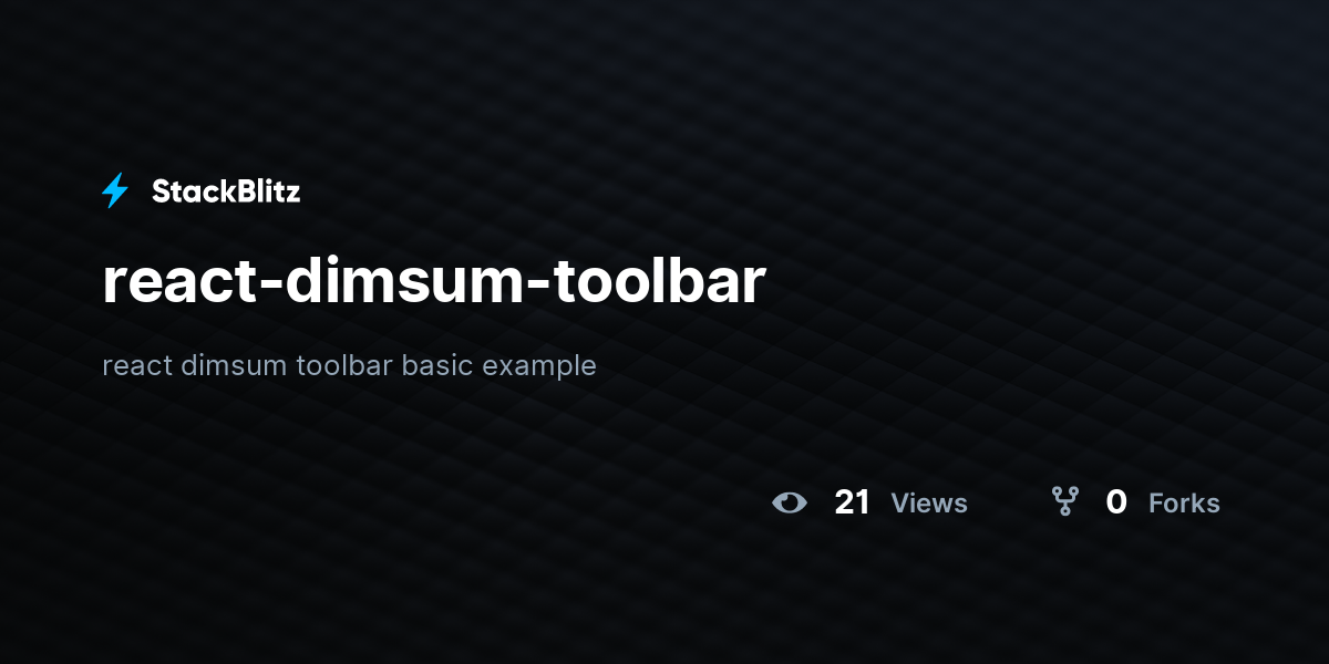 react-dimsum-toolbar - StackBlitz