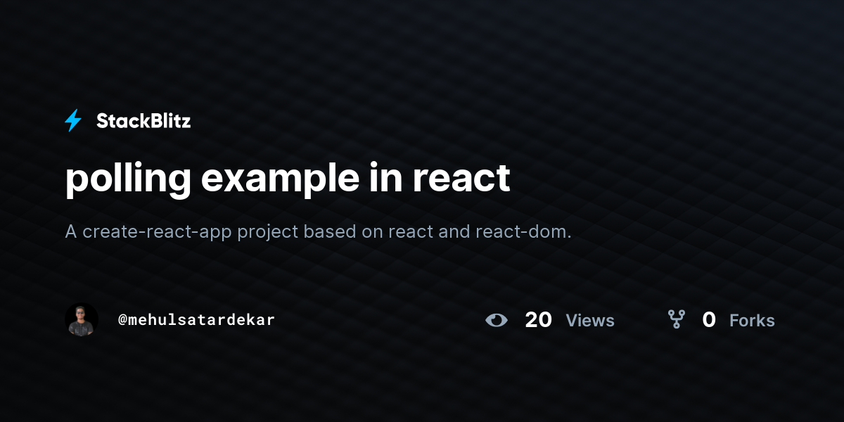 polling example in react - StackBlitz