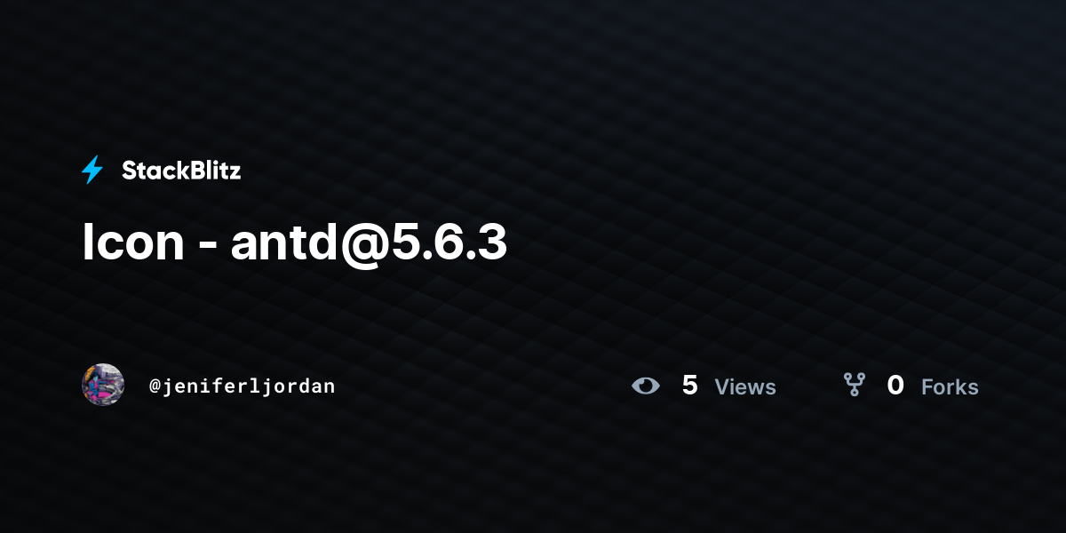 Icon - antd@5.6.3 - StackBlitz