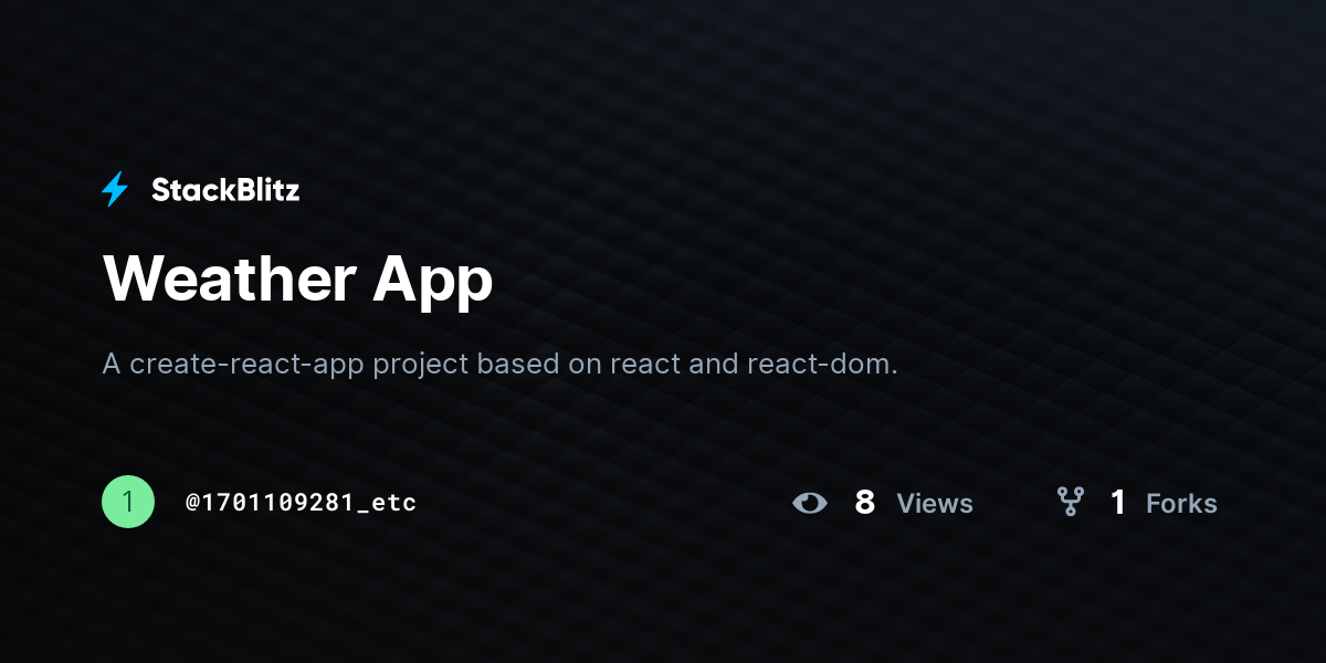 Weather App - StackBlitz