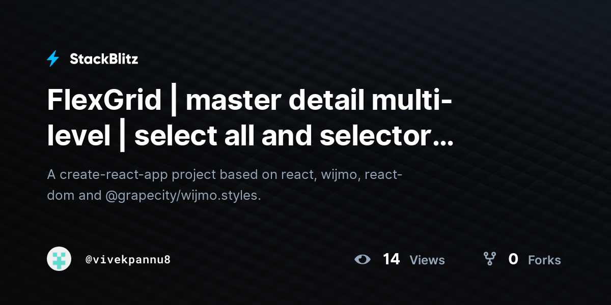 FlexGrid | master detail multi-level | select all and selector checkbox_updated1 - StackBlitz