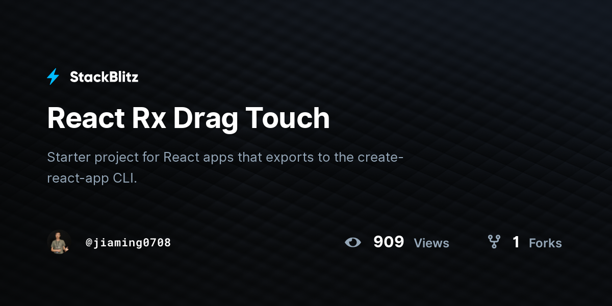 React Rx Drag Touch Stackblitz