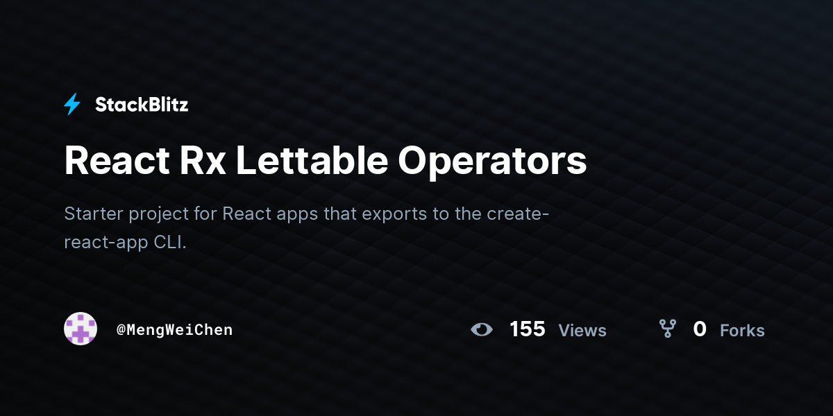 React Rx Lettable Operators Stackblitz 5642