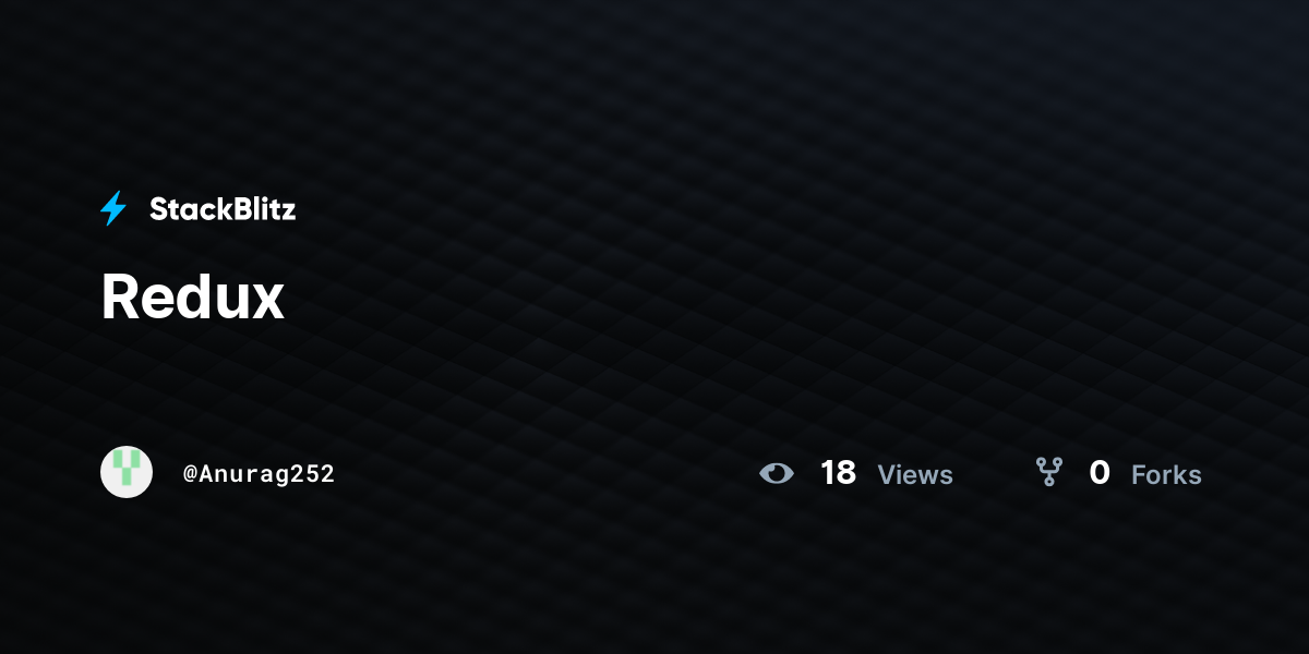 Redux - StackBlitz