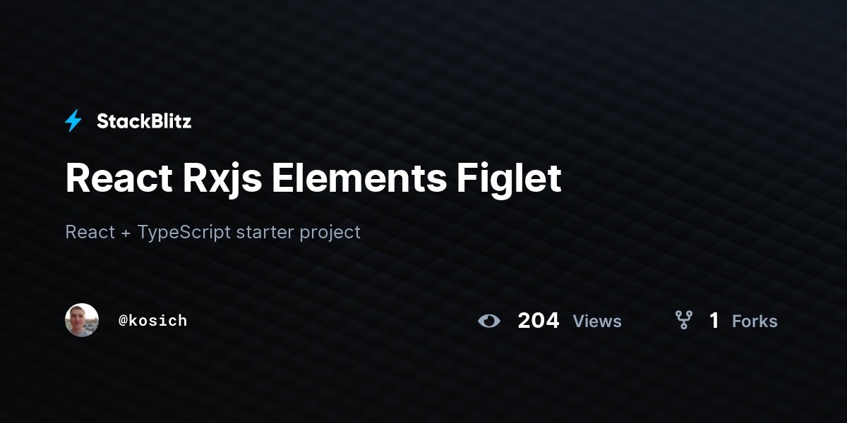 React Rxjs Elements Figlet - StackBlitz