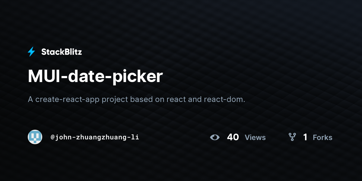 MUI-date-picker - StackBlitz