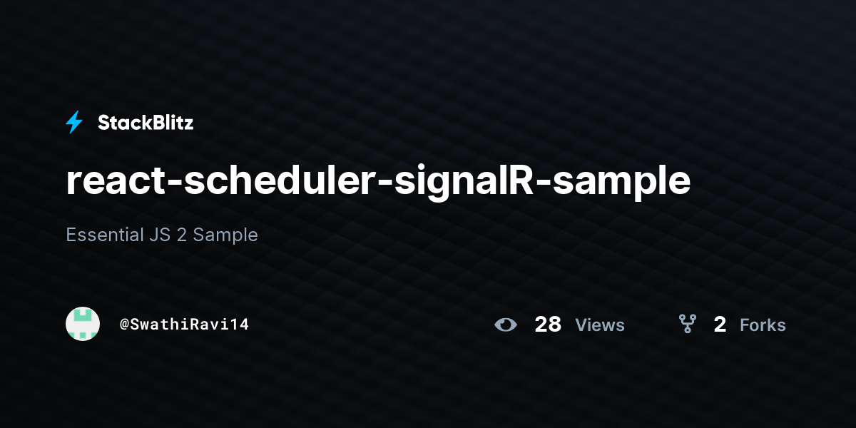react-scheduler-signalR-sample - StackBlitz