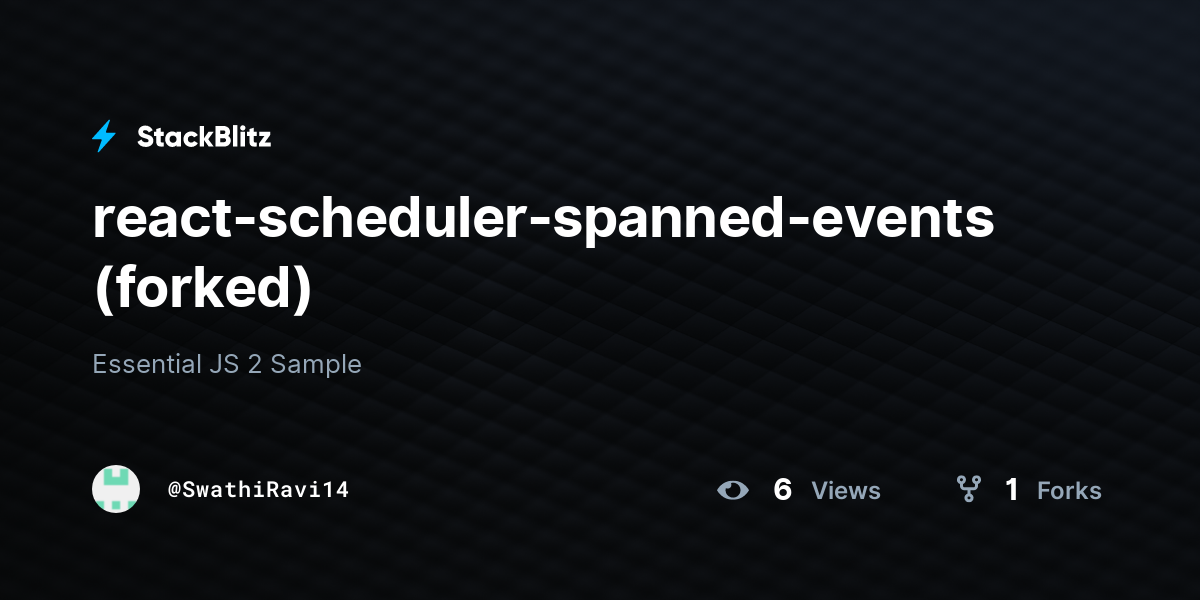 react-scheduler-spanned-events (forked) - StackBlitz react-scheduler-spanned-events (forked) - StackBlitz