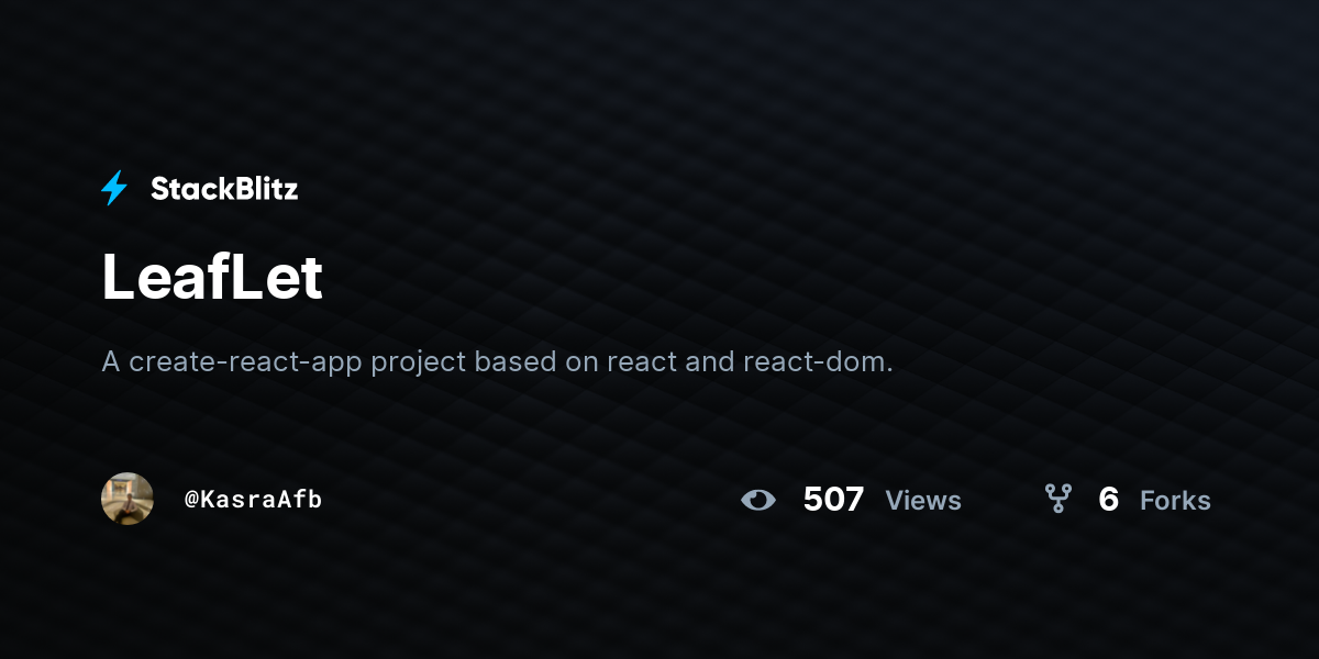 LeafLet - StackBlitz