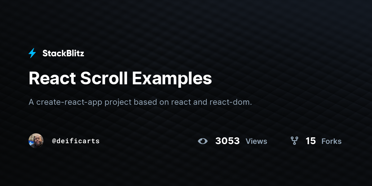 React Scroll Examples - StackBlitz