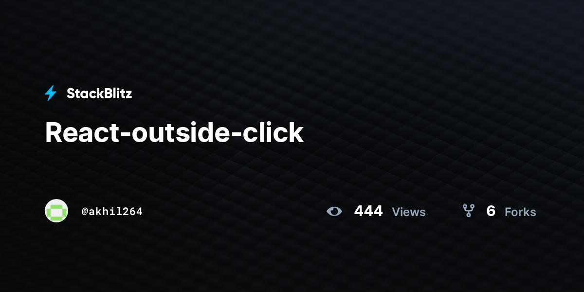 React-outside-click - StackBlitz