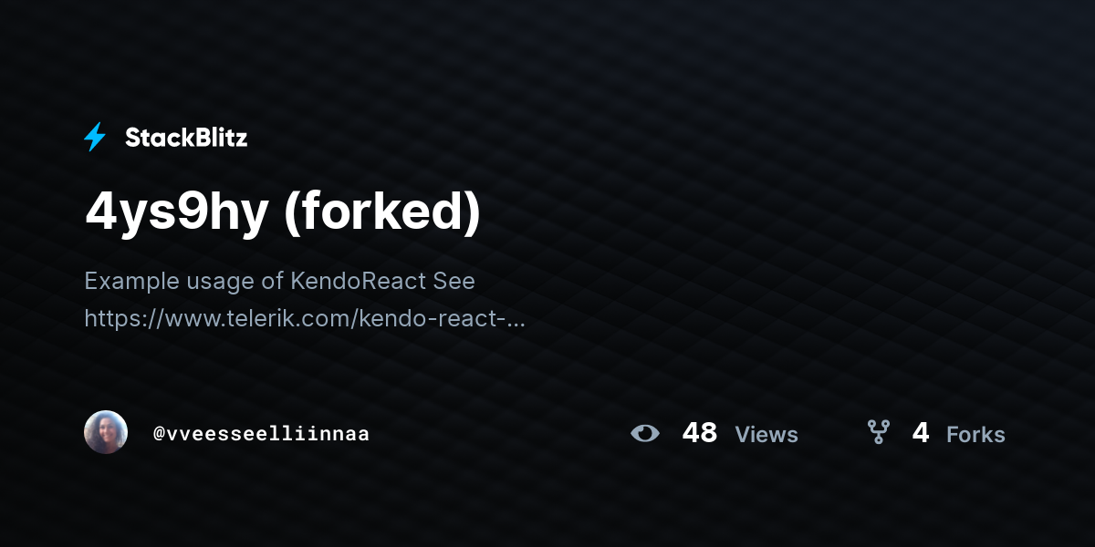 4ys9hy (forked) - StackBlitz