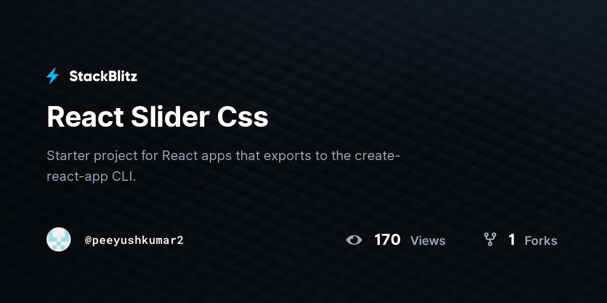 React Slider Css - StackBlitz