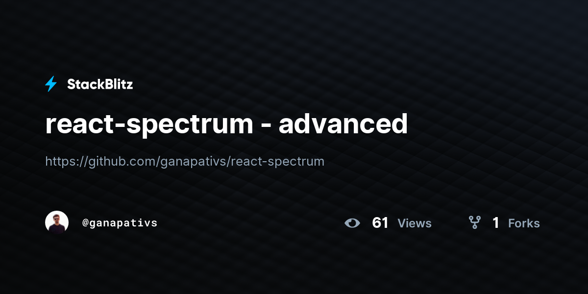 react-spectrum - advanced - StackBlitz