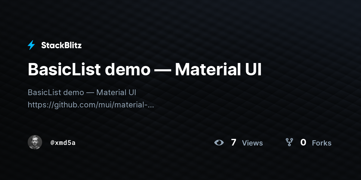 BasicList demo — Material UI - StackBlitz