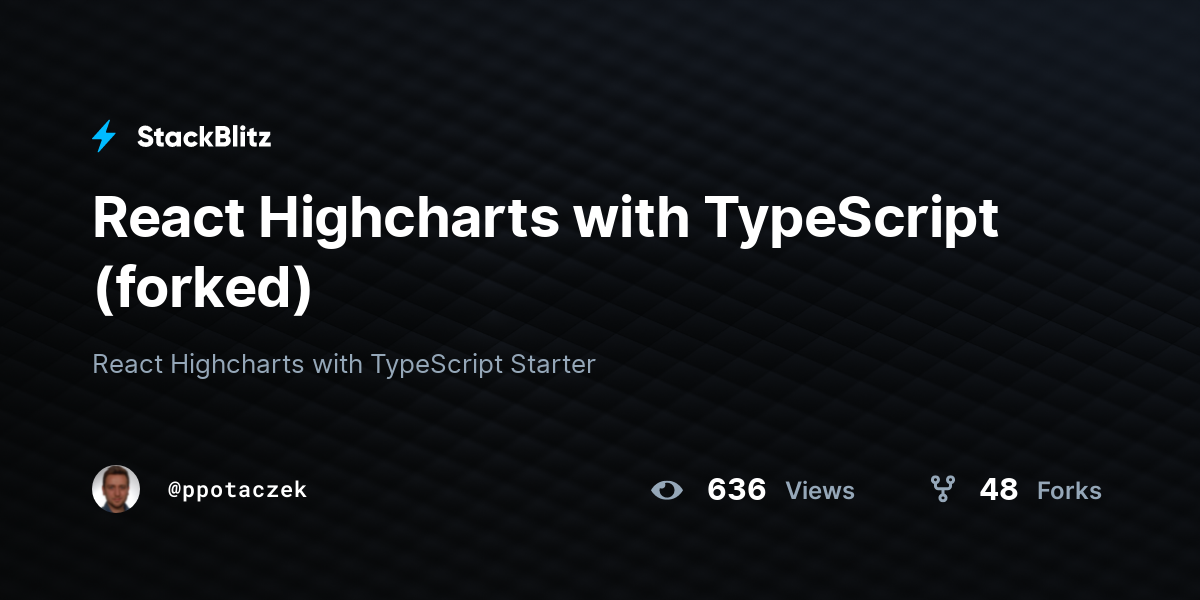 React Highcharts with TypeScript (forked) - StackBlitz