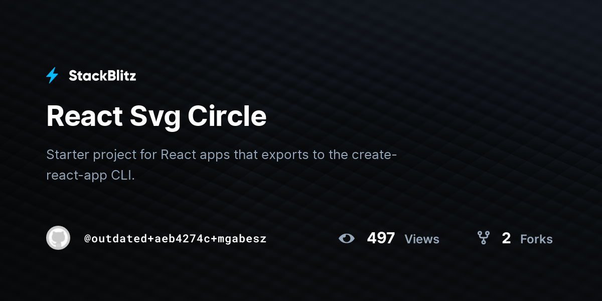 React Svg Circle - StackBlitz