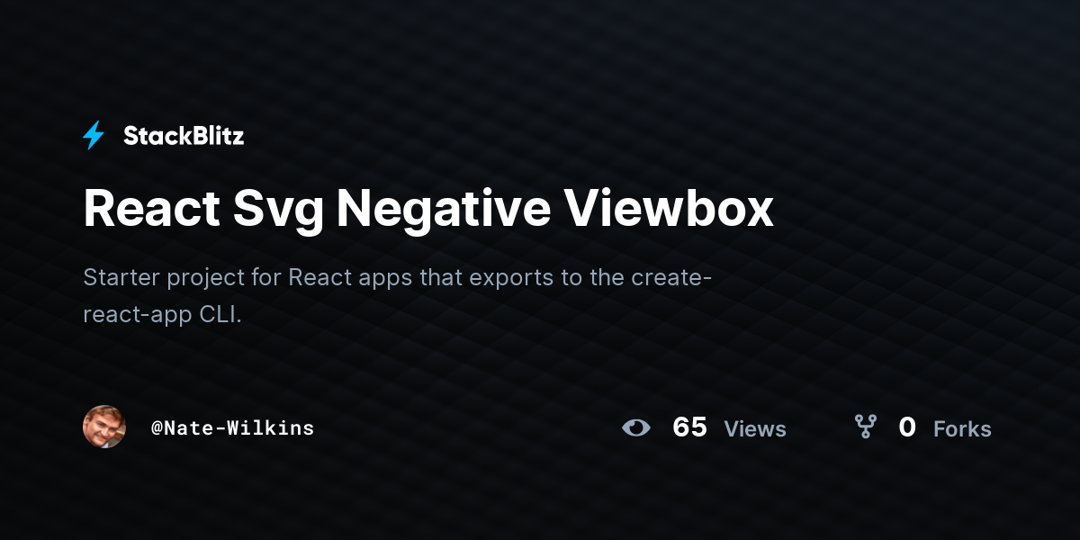 React Svg Negative Viewbox Stackblitz 