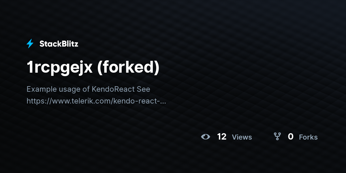 1rcpgejx (forked) - StackBlitz