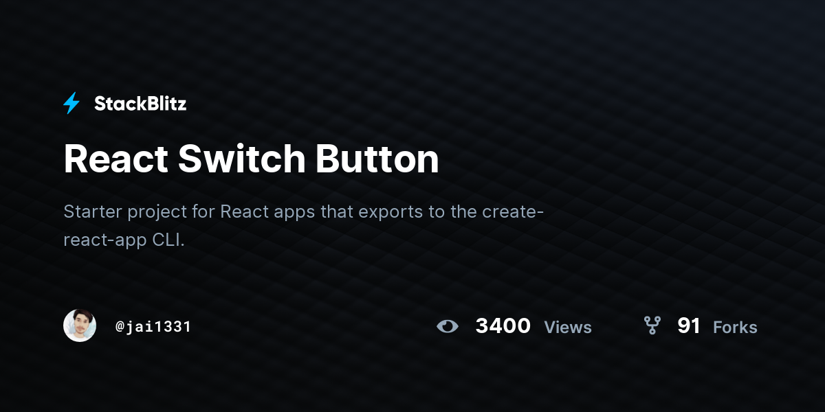 React Switch Button - StackBlitz