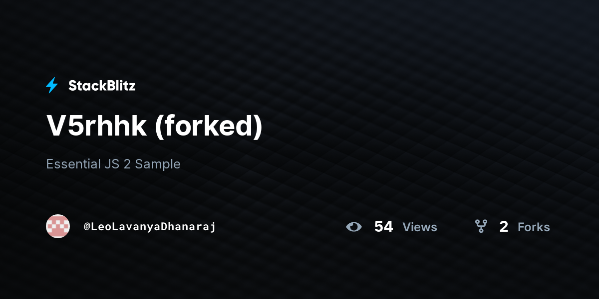 V5rhhk (forked) - StackBlitz