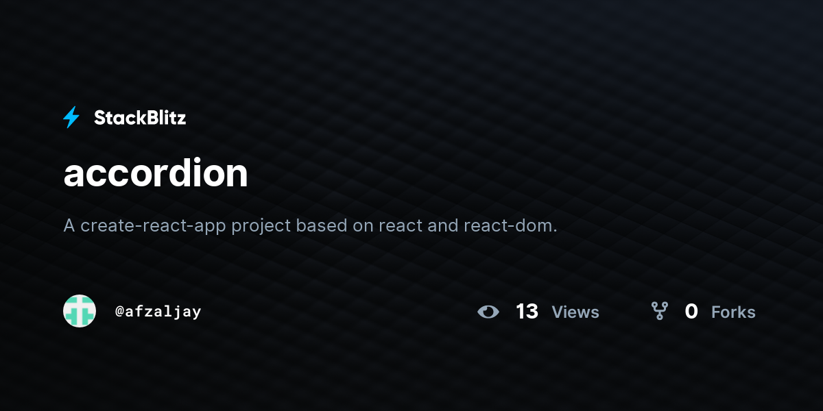 accordion - StackBlitz